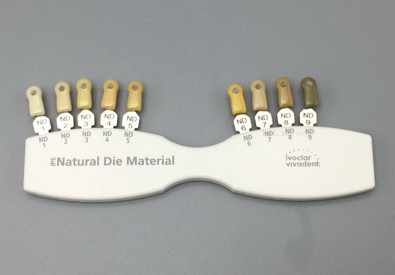 5 Set Dental Natural Shade Guide Ivoclar ND1-9 Abutment Veneer Teerth ...