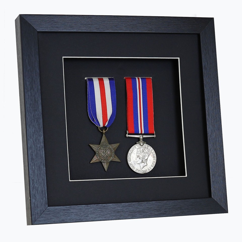 3d Deep Box Frame To Display War Military Sports Medals Black White ...
