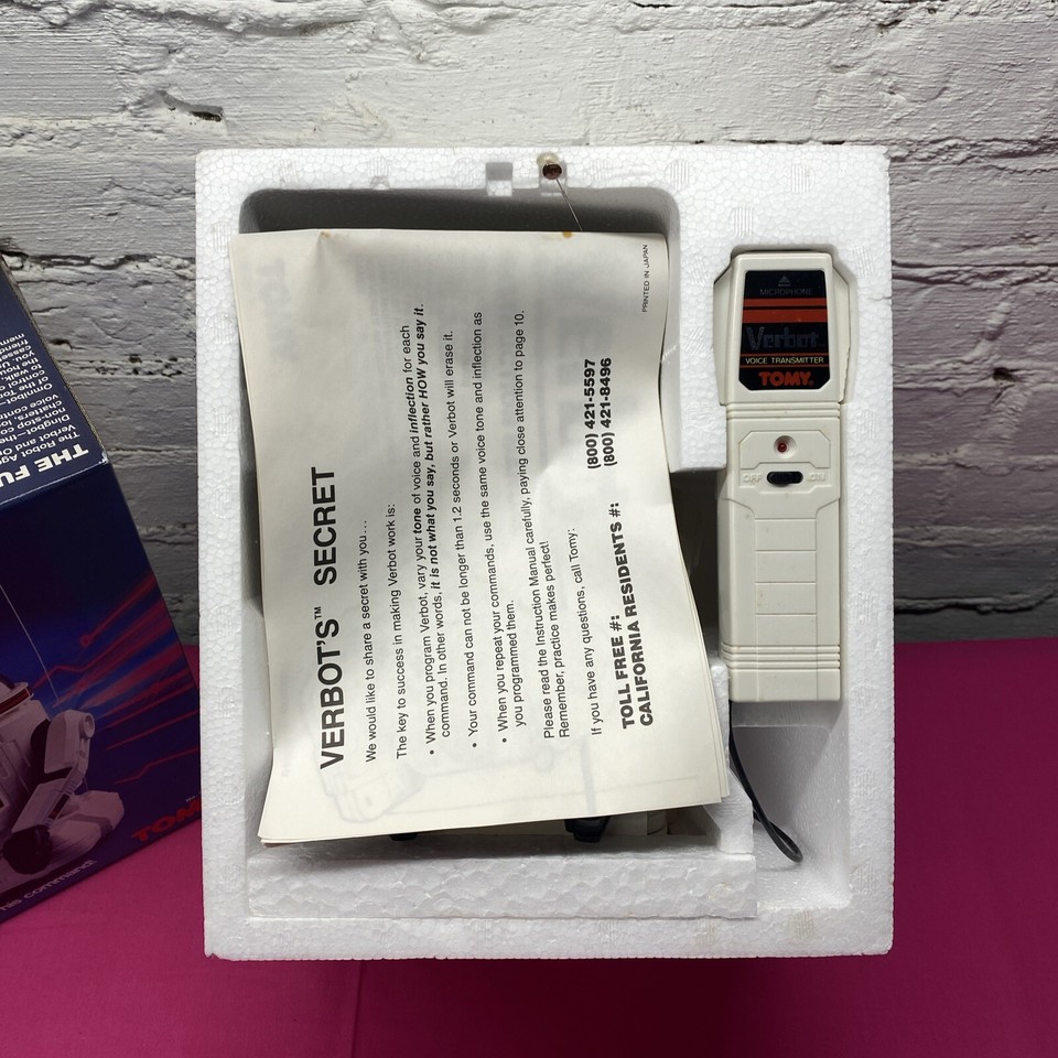 VINTAGE TOMY CORP. 1985 VERBOT ROBOT INSTRUCTIONS 5401 NOS | eBay