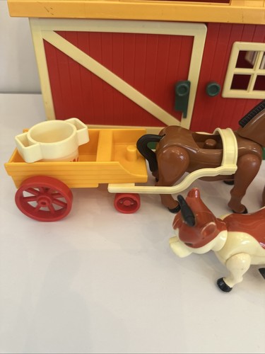 Vintage 1981 PLAYSKOOL Li'l Playmates Farm Set Barn w/Animals & Figures ...