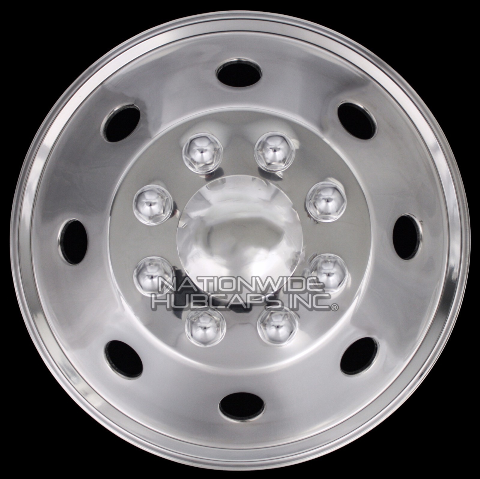 1 16" Stainless Steel Truck Van Trailer Dual Wheel Simulators Rim Hub ...