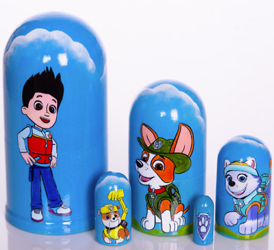 PAW patrol Nesting Dolls 4" Kids Room Decor, Kids Gift, Wooden toys ...