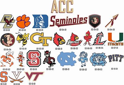 ACC Full Color Logos Alternate Logos Window vinyl decal BUY 2 GET 1 ...