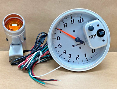 Equus E6081S Silver 5" Pedestal Round Tachometer 0-10,000 RPM (NEW) | eBay
