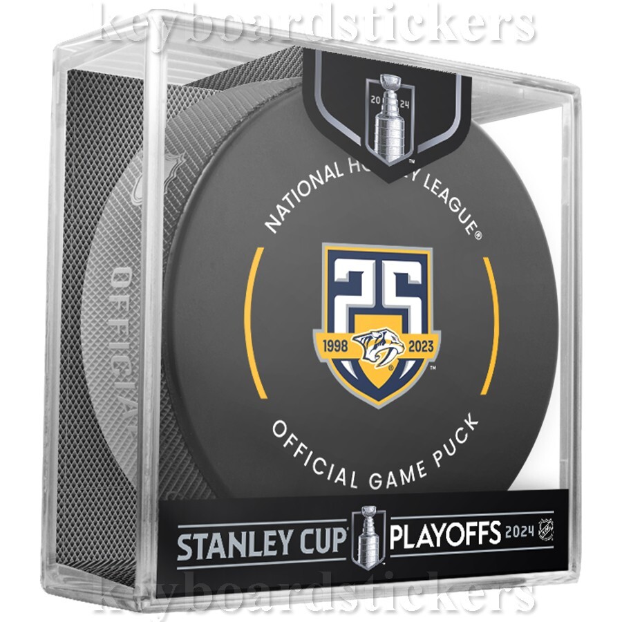 2024 NHL Stanley Cup Playoffs Nashville Predators Official Game Puck w ...