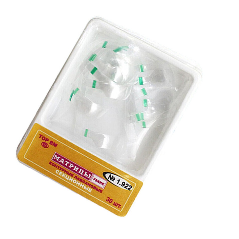30Pc/Box Dental Transparent Plastic Matrix Sectional Contoured Matrices ...