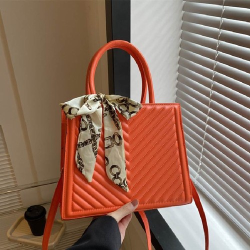 Elegant And Practical Ladies' Handbag With Silk Scarf Perfect For Daily ...