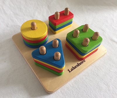 Sort-A-Shape Shape Sorter Activity Board Lakeshore Learning Colorful | eBay