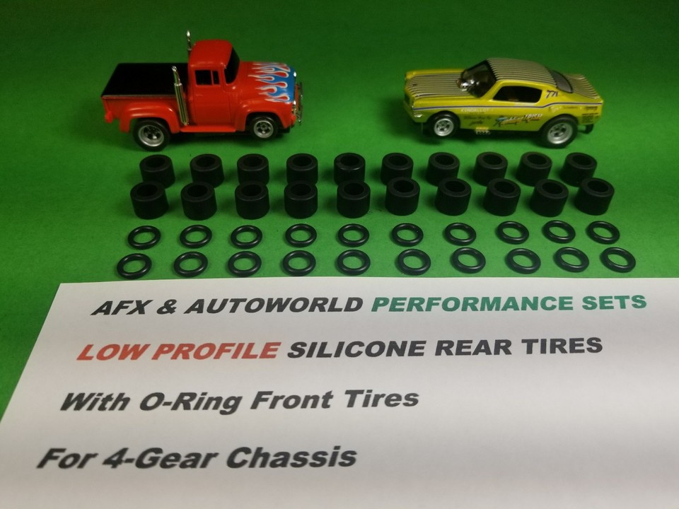 ☆40 Tires☆ For AFX AURORA AUTO WORLD 4-Gear Slot Car O-ring Fronts ...