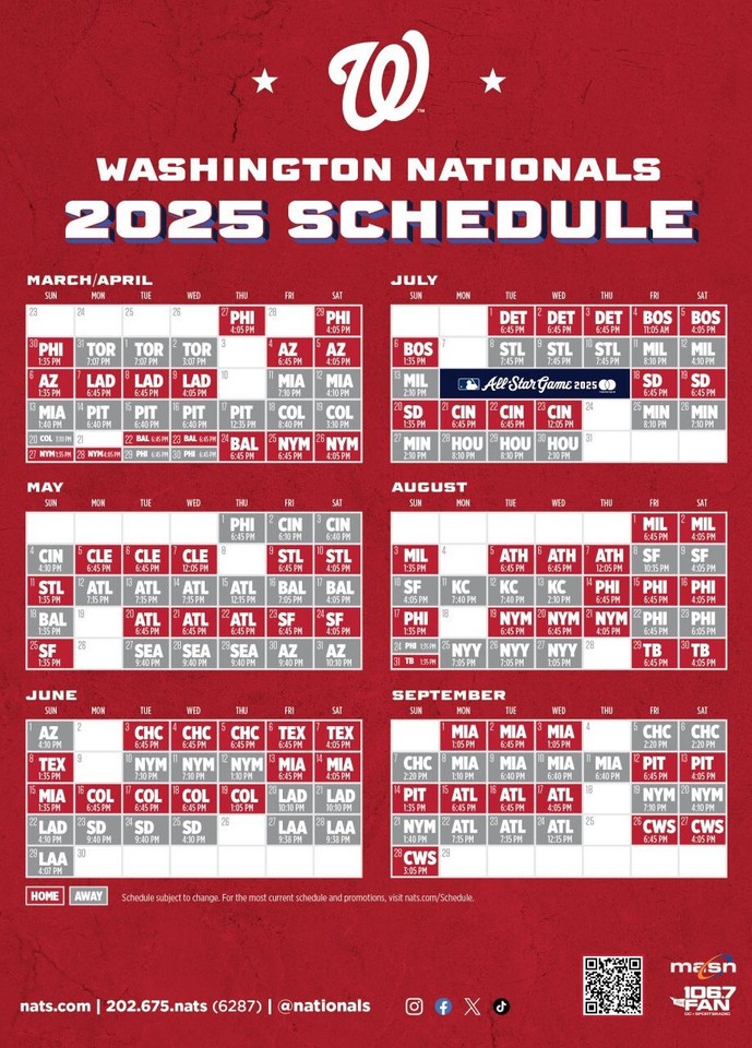 2025 Major League Baseball Teams Schedule Magnets 5" X 3.5"(Choose From ...