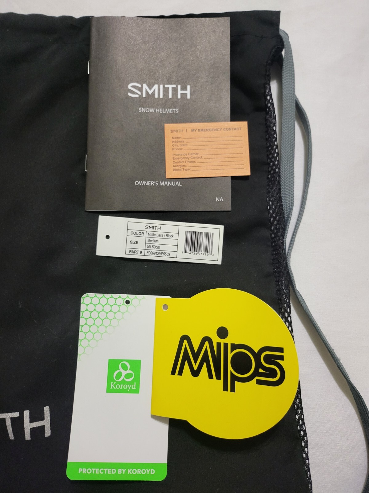 Smith Quantum MIPS Snowboad/Ski Helment, Med, Matte Lava Black, Great ...