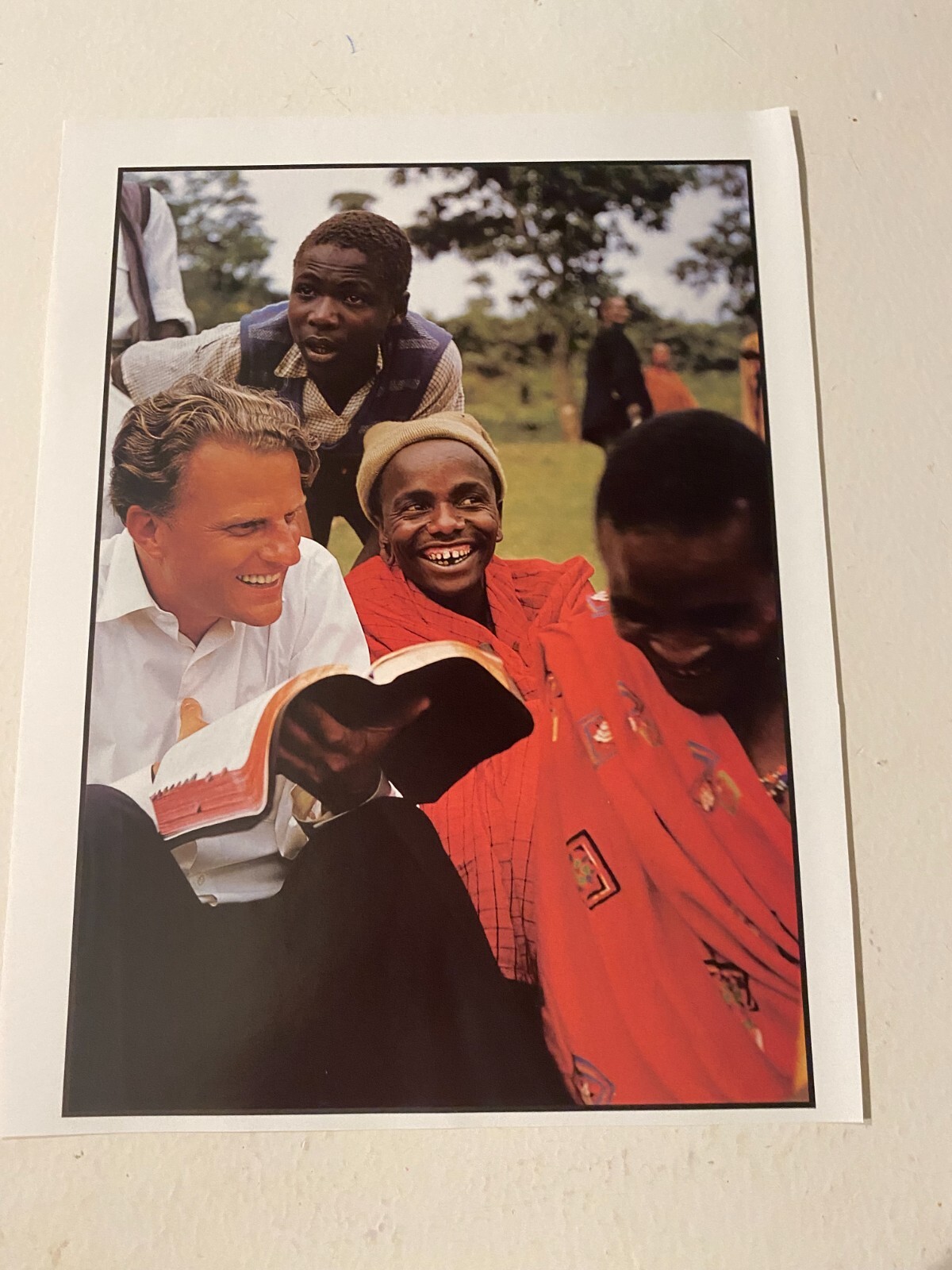 Billy Graham Reading Bible Scene Book Photograph | eBay
