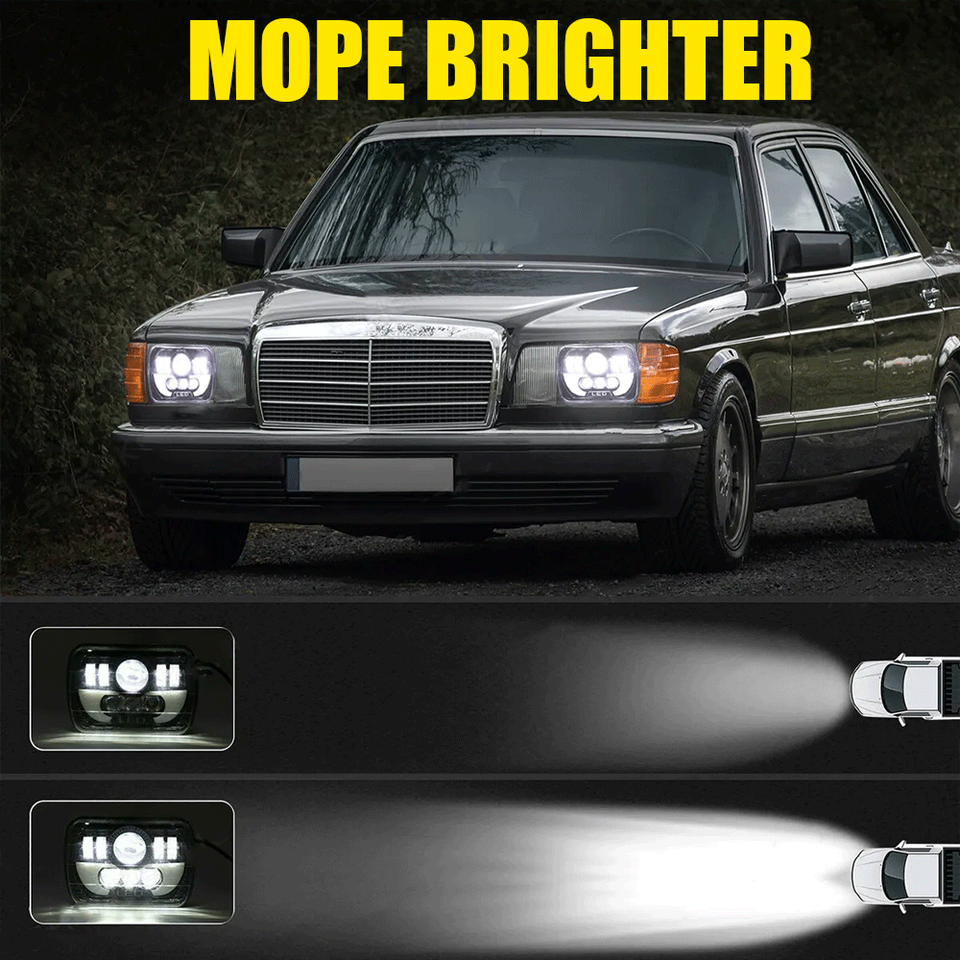 7x6'' 5x7" DRL LED Headlights Sealed Beam For Mack CH CH600 MS300P ...