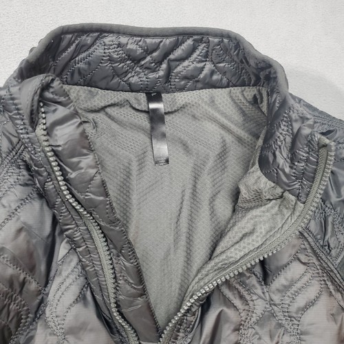 Fabletics Jacket Mens Large Black Gray Quilted Fleece 1/2 Zip | eBay