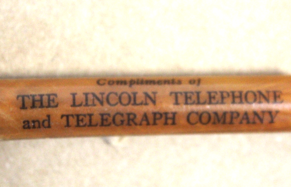 Vtg Advertising Bullet Pencil Lincoln Telephone and Telegraph Company ...