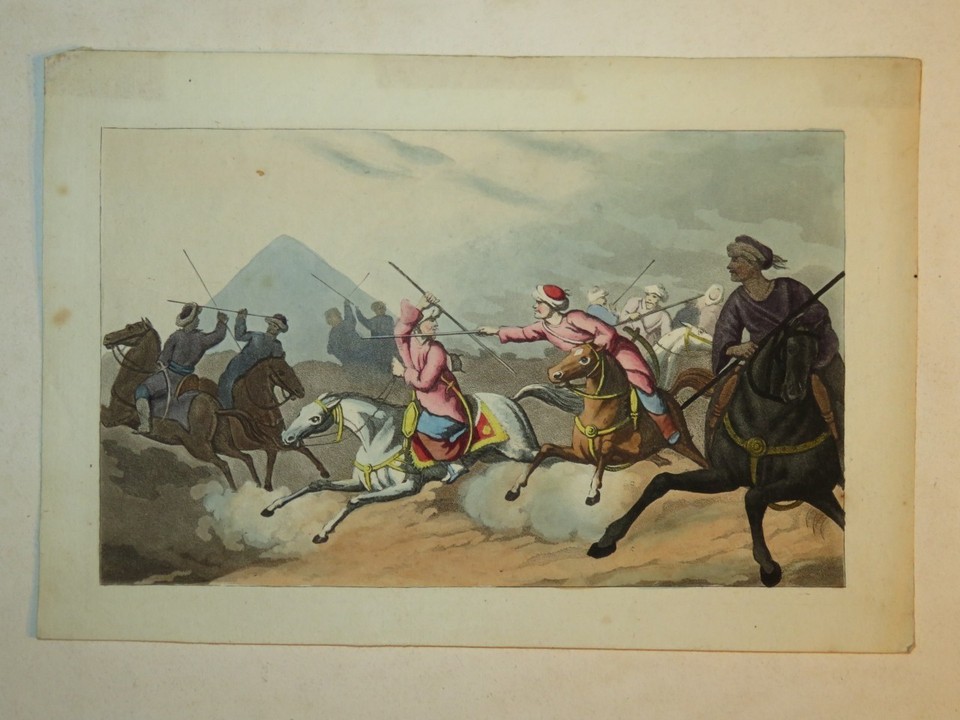 Samuel HOWITT COLOUR ENGRAVING MAMULUCK ORIENTALIST HORSES EGYPT ...