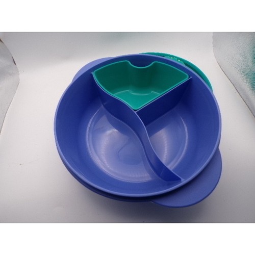 Tupperware Modular Mate Round Container Purple Teal Yel Lid 6.5oz 4018A ...