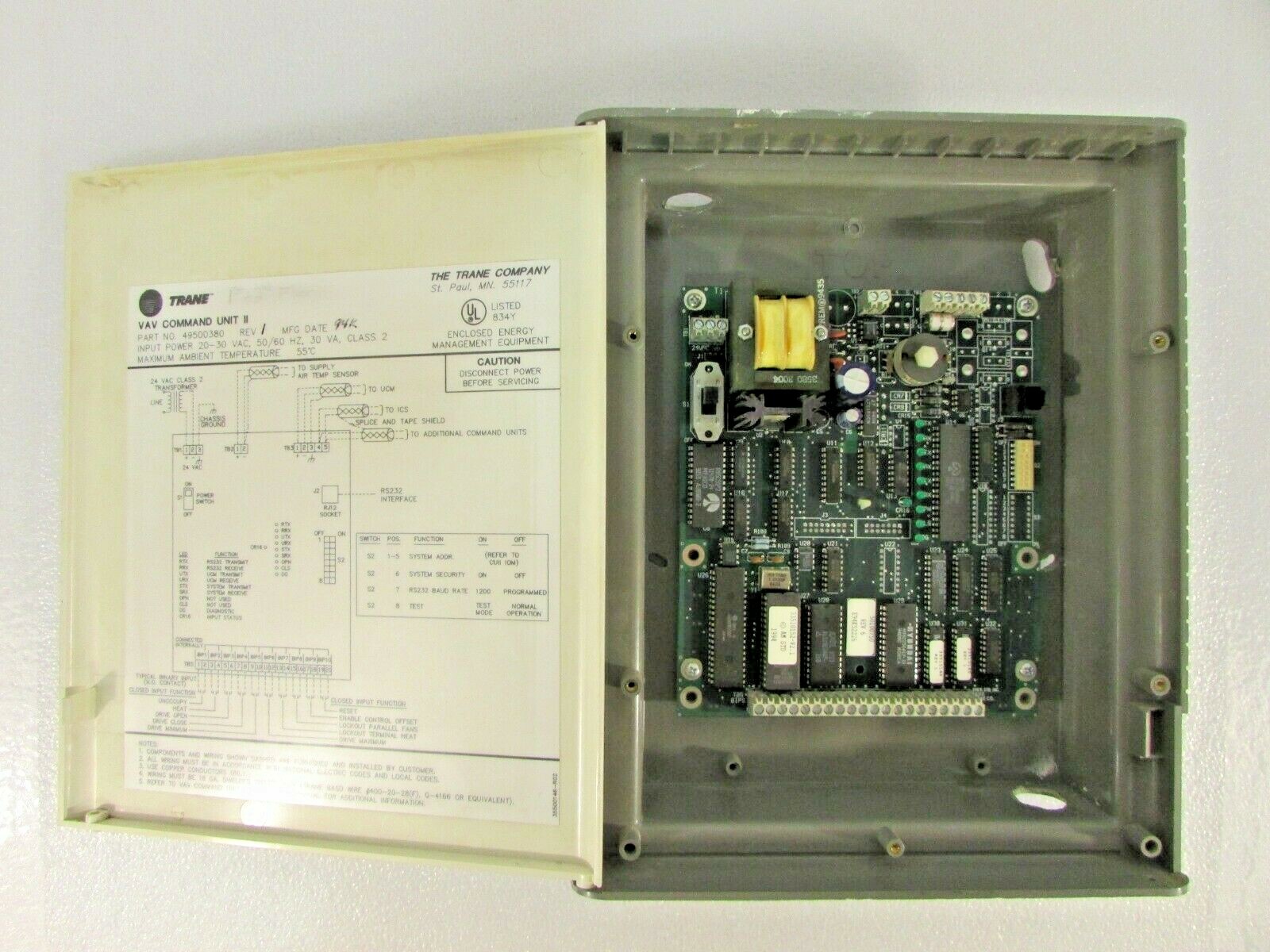 Trane Tracer VAV Box Command Unit II Part No. 49500380 Rev 1 | eBay