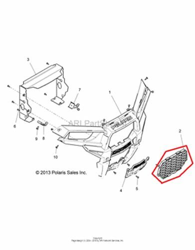 NEW OEM POLARIS RZR 900 FRONT FASCIA SCREEN GUARD BLACK 2014 2015 2016 ...