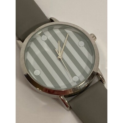 Vintage MSPCI Grey and White Striped Watch Numberless | eBay