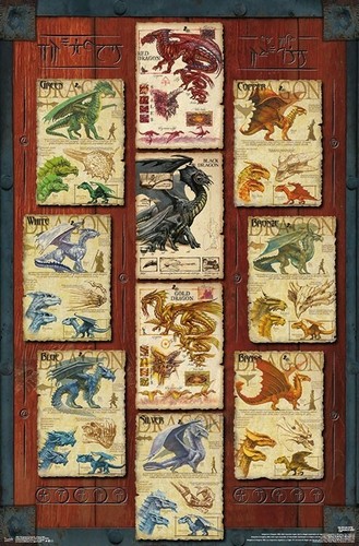 DUNGEONS & DRAGONS D&D DRAGON SPECIES GRID CHART POSTER 22x34 NEW | eBay