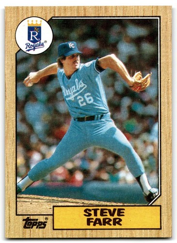 1987 Topps Steve Farr Kansas City Royals #473 | eBay