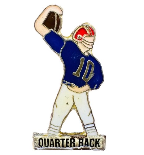 Football Quarterback Blue 10 Enamel Lapel Hat Pin AH | eBay