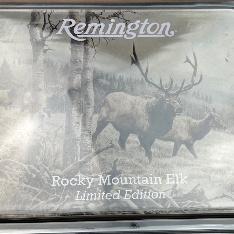 Remington Rocky Mountain Elk Lockback Knife Zebra Wood Green Bone ...