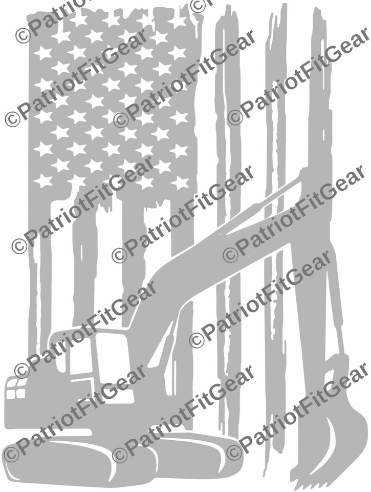 Heavy Equipment Operator,American Flag,Excavator,Dozer,Sticker,Vinyl ...