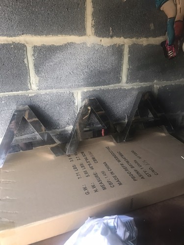 3x Large Reclaimed Shop Sign Metal Letters With Ilumination Letter AAA ...