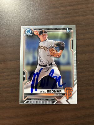 Will Bednar 2021 Bowman Chrome Draft SIGNED *IP AUTO AUTOGRAPH GIANTS ...