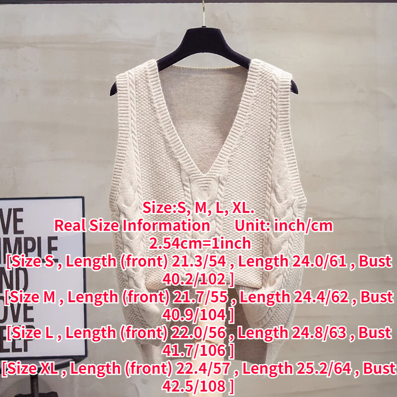 Lady Cable Knit Tank Top Vest Jumper Waistcoat Sleeveless Sweater ...