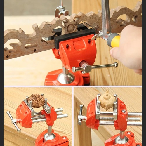360 Degree Rotating Mini Vise Rotates Universal Units Clamp Swivel ...