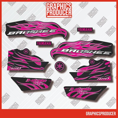 Yamaha Banshee Graphics Decals Full Stickers GLOSS Vinyl COLOR 2007 ...
