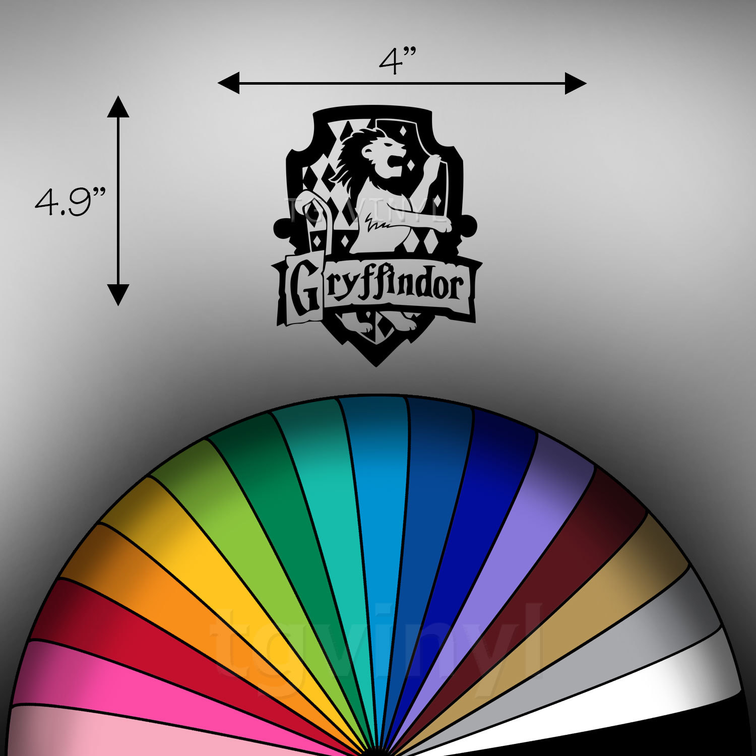 4.9" GRYFFINDOR CREST Vinyl Decal Sticker Car Window Laptop Potter ...