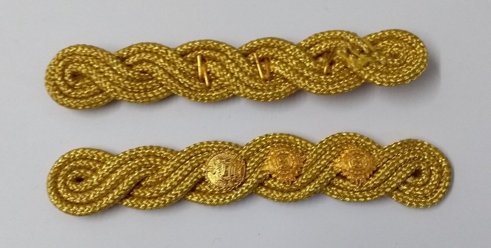 Colonel Shoulder Cords Ceremonial Wire Cord Shoulder Epaulettes & Rank ...