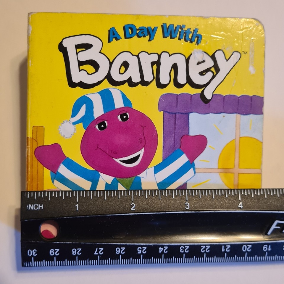 Barney Vintage Book "A Day With Barney" Board Book | eBay