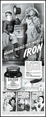 1940 Bosco milk amplifier jar boy girl mother vintage photo Print Ad ...