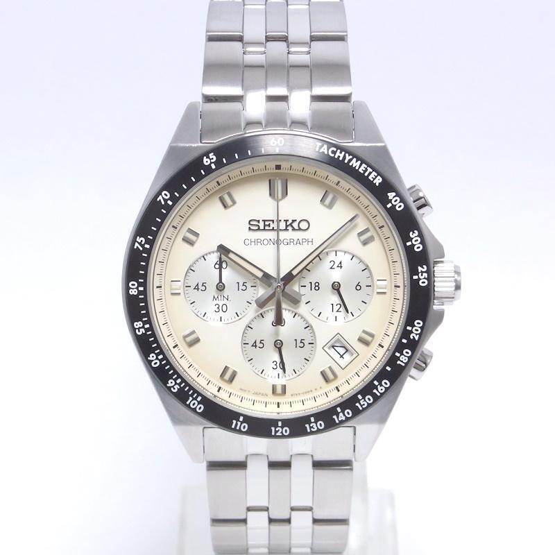 Seiko Selection S Series Sbtr045 Quartz Chronograph 8T63-02R0 Ivory Dial Exhibit Preloved – FLUF