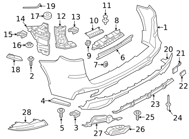 2019 2020 BMW X5 Rear Bumper Diffuser Valance OEM 51128091961 ...