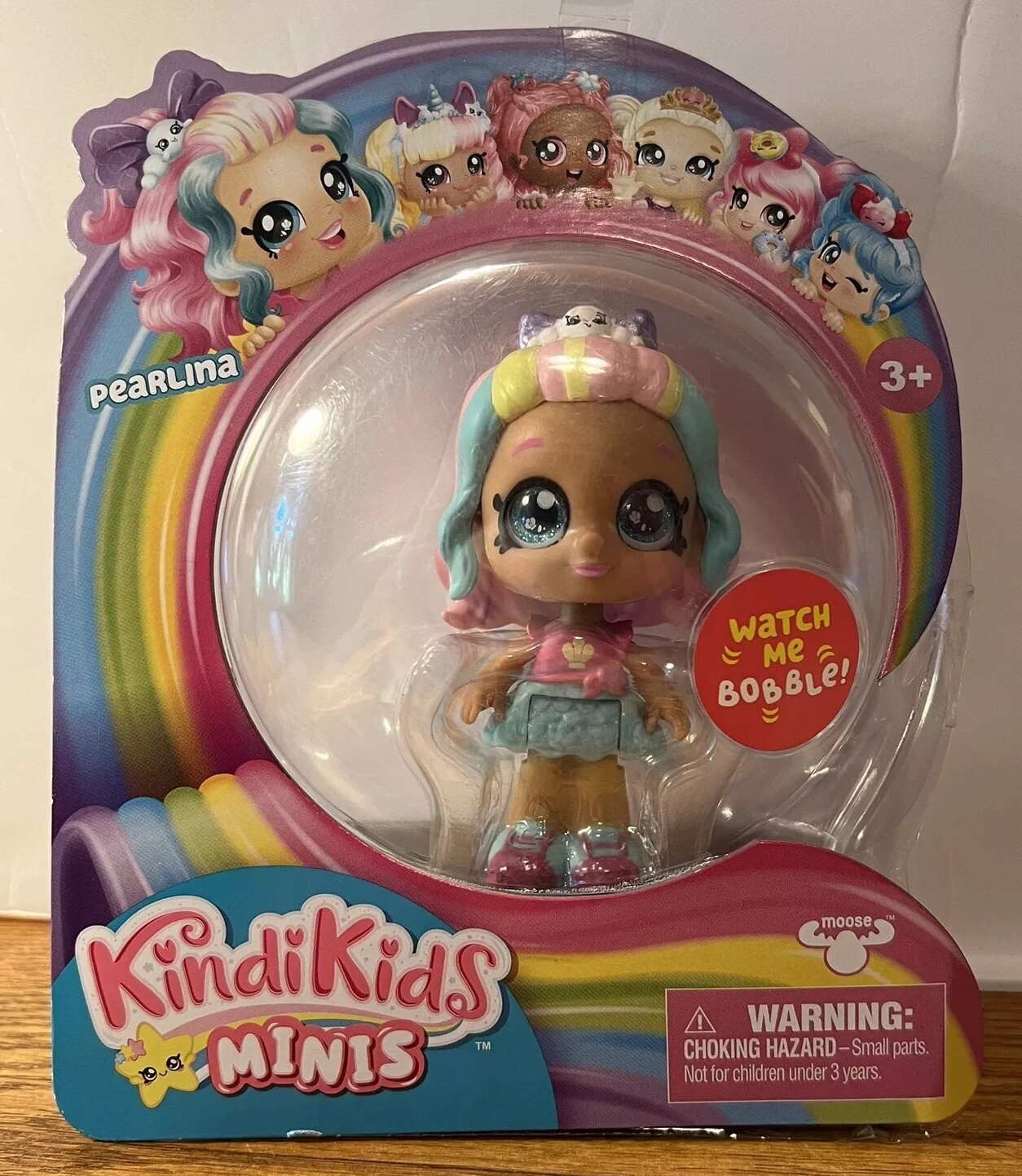 Kindi Kids Minis Bobble Doll Pearlina Figure Toy Kindikids Sparkle Eyes ...