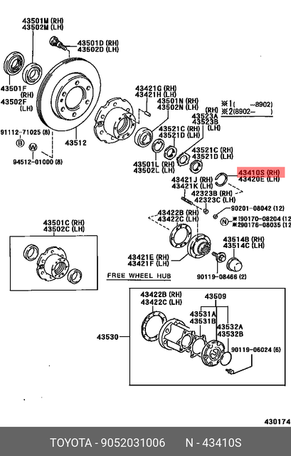 Genuine OE ring snap for front drive shaft right 9052031006 for TOYOTA ...