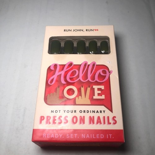 Hello Love Press On Nails Green Shiny Run John, Run SOLD OUT St Patrick ...