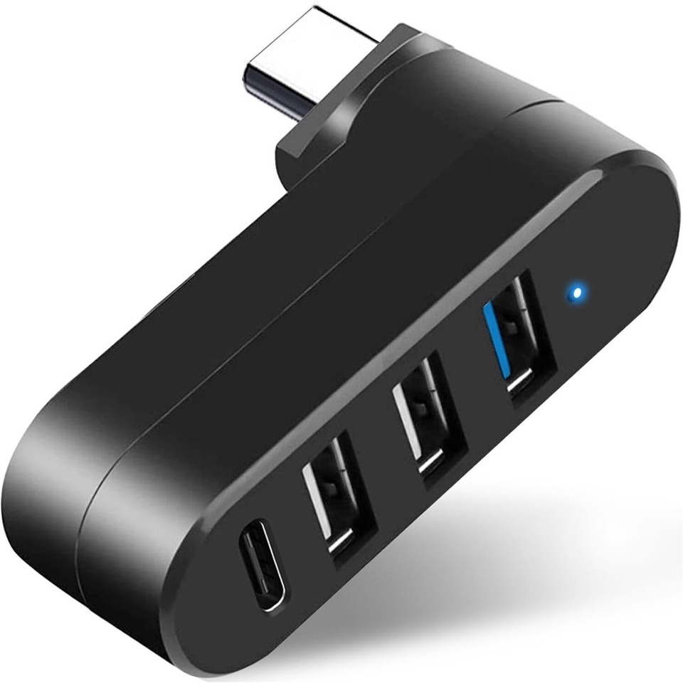 Multi-Device USB C Hub with Rotating 4 Ports - Fast Data & Power ...
