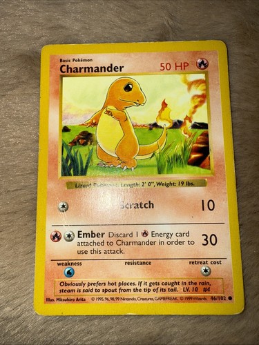 Charmander 046/102 Base Set (Shadowless) -Unlimited Edition Regular | eBay