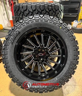 20x10 Vision Rapier Black Wheels 33" Kenda RT Tires 6x5.5 Toyota Tacoma ...