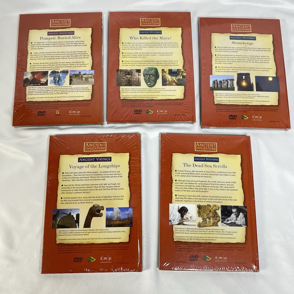 Lot of 13 Ancient Civilizations DVDs History Channel Mysteries ...