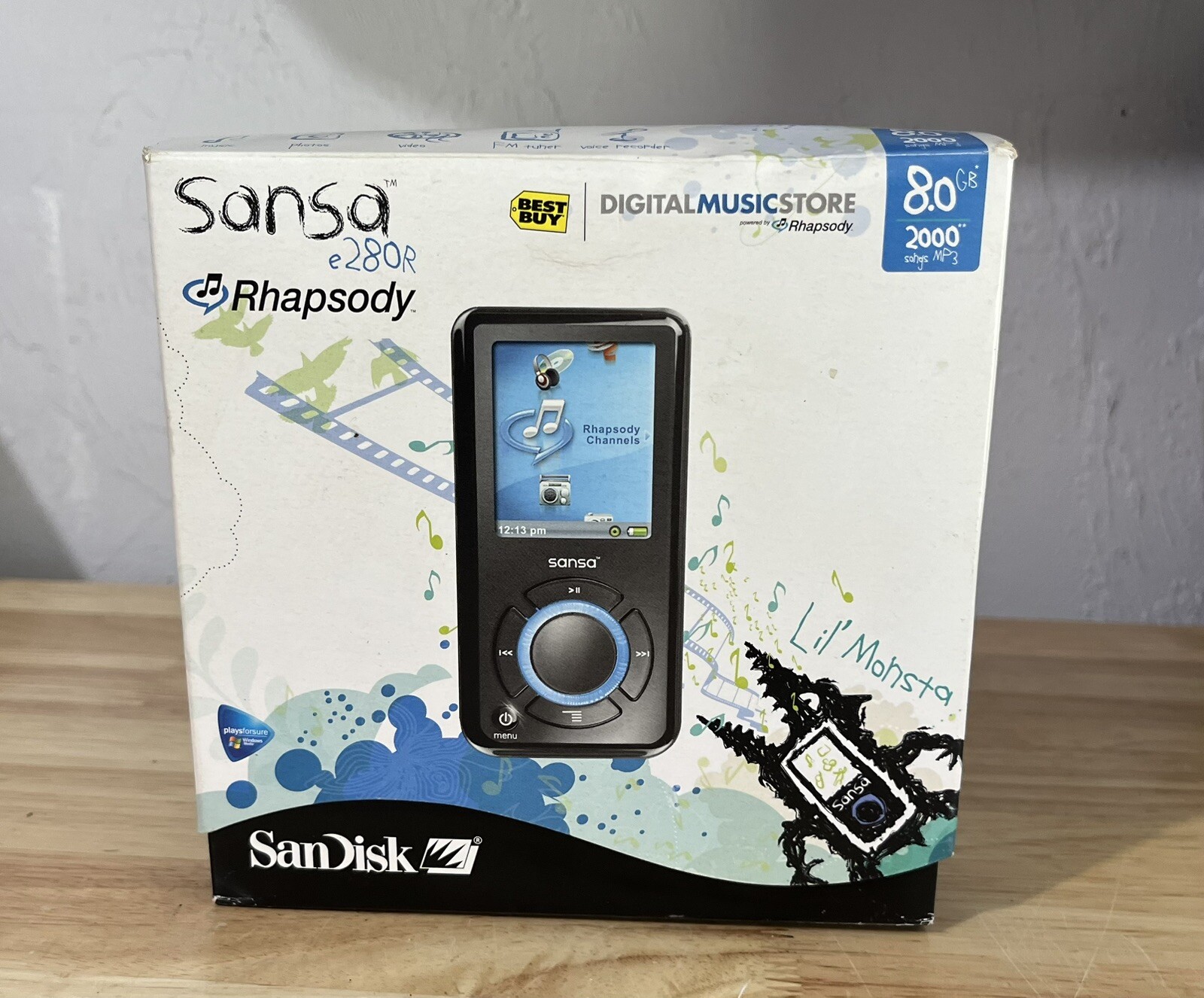 SanDisk Sansa e280 Black ( 8 GB ) Digital Media Player for sale online ...