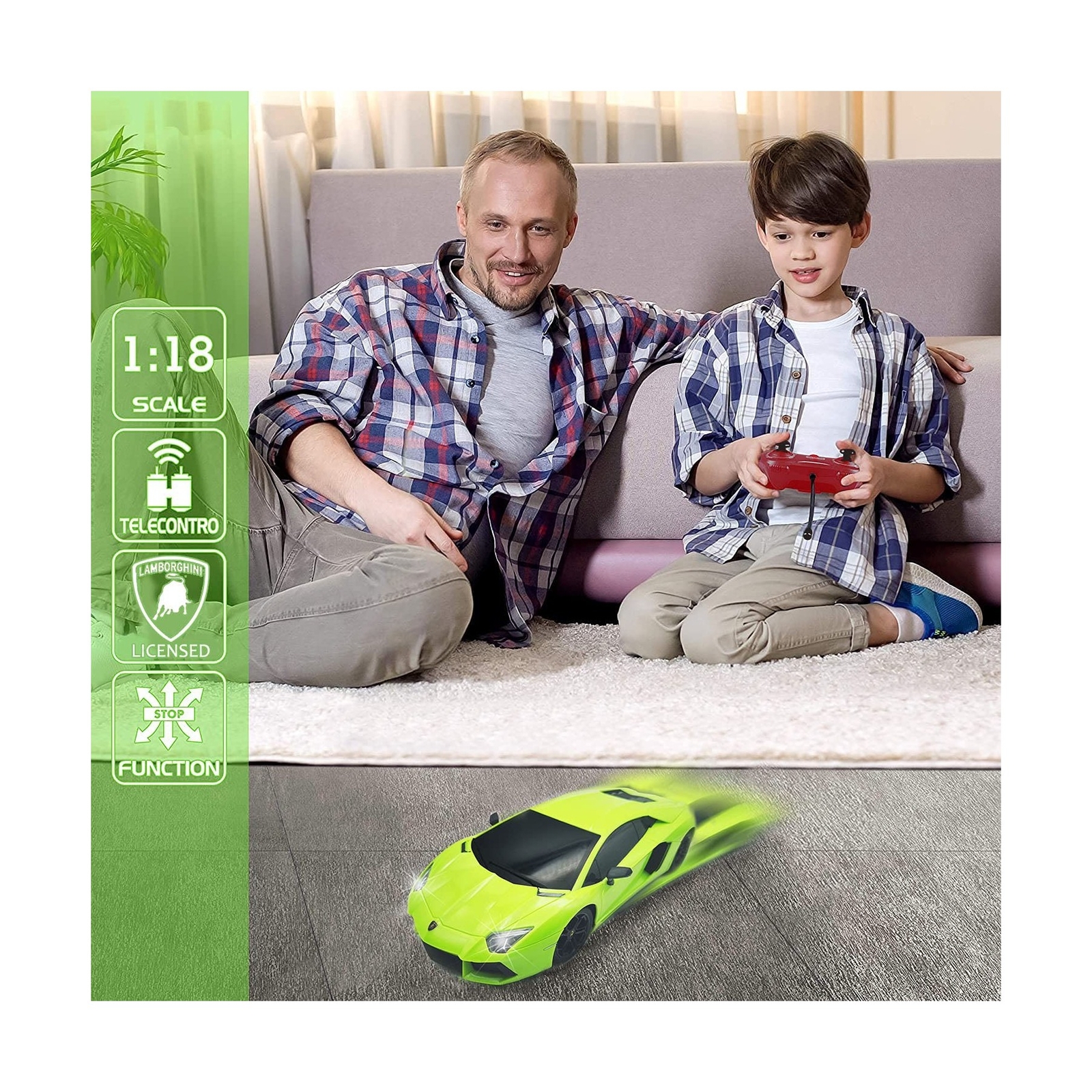 QUN FENG RC Car 1:18 Lamborghini Aventador Radio Remote Control Cars ...