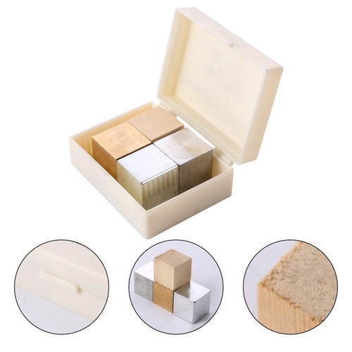 4pcs Metal Block Copper Cube Iron Cube Aluminium Block Science ...